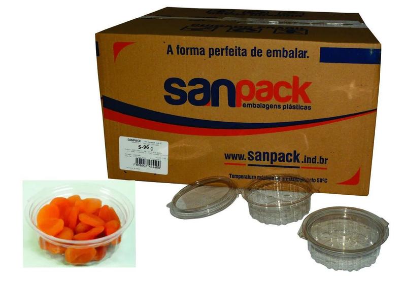 Pote Redondo C/ Tampa Articulada 350ml Sanpack S-96 C/200 - Pote ...