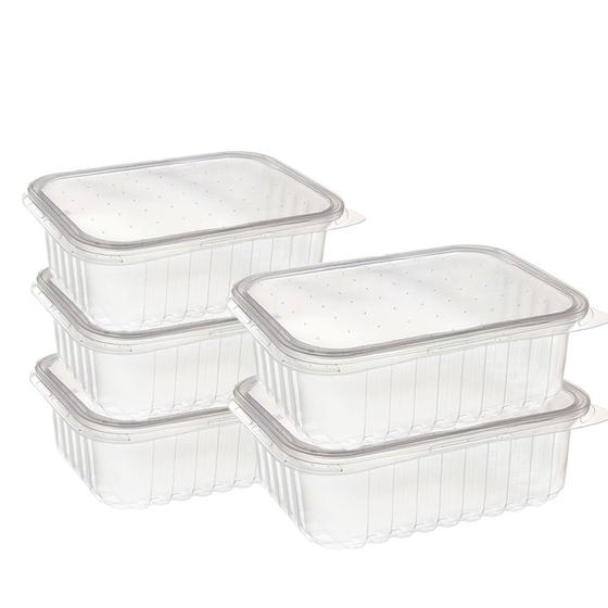 Pote Retangular 500ml Embalagem Marmita Fitness 96un Atacado - Prafesta - Embalagens para ...