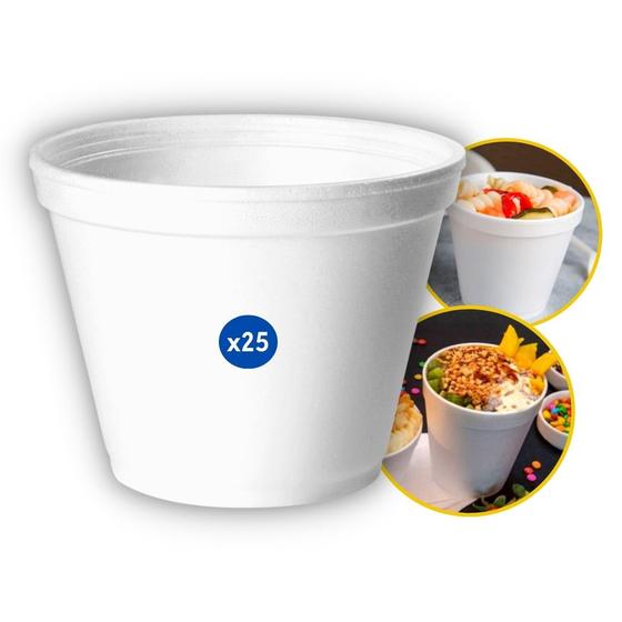 Pote Térmico de Isopor Caldos Açaí Porções Copobras - 360ml - pct 25 ...