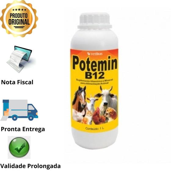 Potemin B12 Suplemento Mineral 1 Litro - VetBras - Fitoterápicos ...