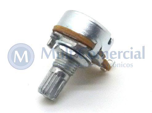 Potenciômetro Alpha 16mm Linear B5K Ω eixo alumínio Estriado com 8mm ...