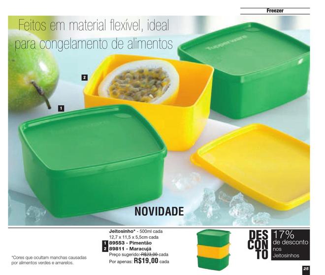 Potes para freezer congelar 400ml da Tupperware - Pote - Magazine Luiza