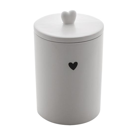 Potiche de ceramica heart branco 13,3 cm - LYOR - Potiche - Magazine Luiza