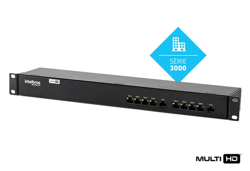 Power Balun de 8 canais Intelbras 4K bidirecional e compatível com as ...