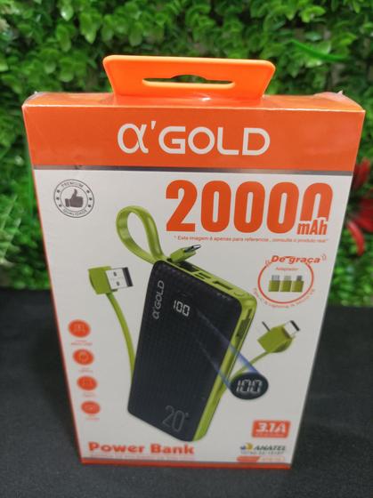 Power Bank 20000 - Gold - Carregador de Celular - Magazine Luiza