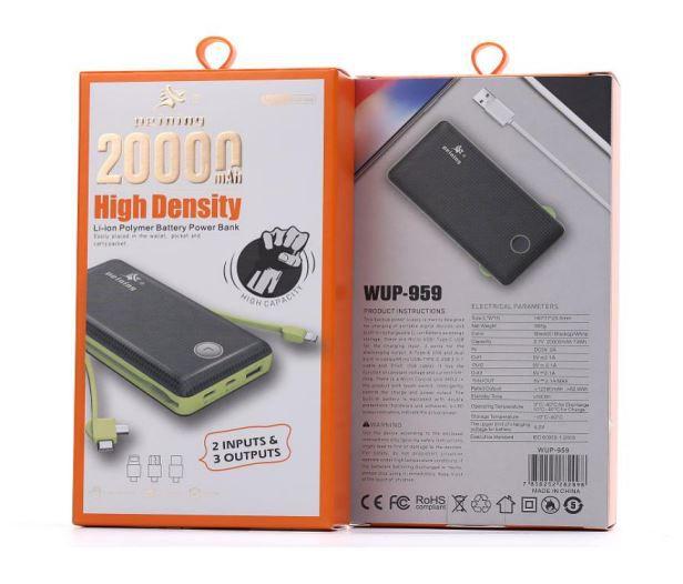 Power Bank 20000mAh com 3 adaptador de entrada WUP-959 - Peining - Carregador de Celular ...