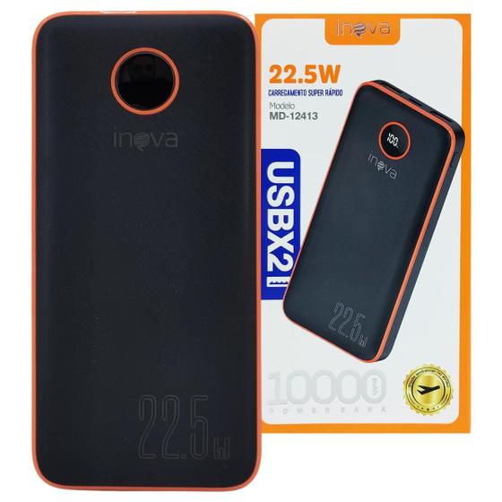 Power Bank Carregador Portátil 22.5W Turbo 10.000mAh 2 USB Display de ...