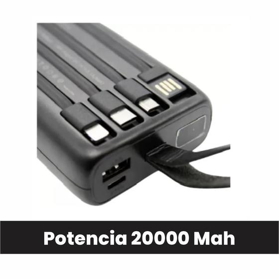 Power Bank Carregador Portatil Potencia De 20000MAh Tipo C Micro V8 & Lighting - Power Bank Gold ...