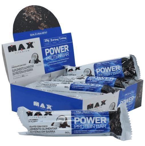 Power Protein Bar 8 Barrinhas Proteina Chocolate Coco 90G - Max ...