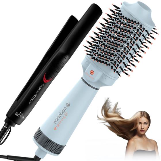 Prancha Alisadora Gama Eleganza Plus + ESCOVA SECADORA CADENCE ESC-710 ...