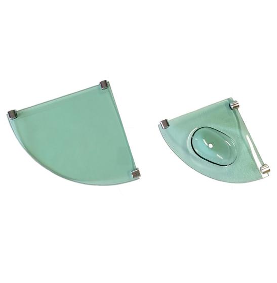 Prateleira de canto fenda e saboneteira canto vidro verde - Aciole - Saboneteira - Magazine Luiza