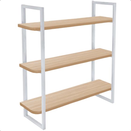 Prateleira Parede Tripla Nicho Estante Modelo Industrial para Livros ...
