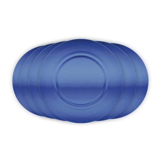 Prato Raso Azul Oceano Duralex Nadir Vidro Mesa posta 6 unid - Prato ...