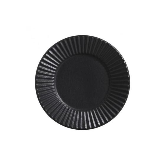 Prato Sobremesa em Cerâmica Stoneware Azeviche Preto Matte 20 cm - 1 ...