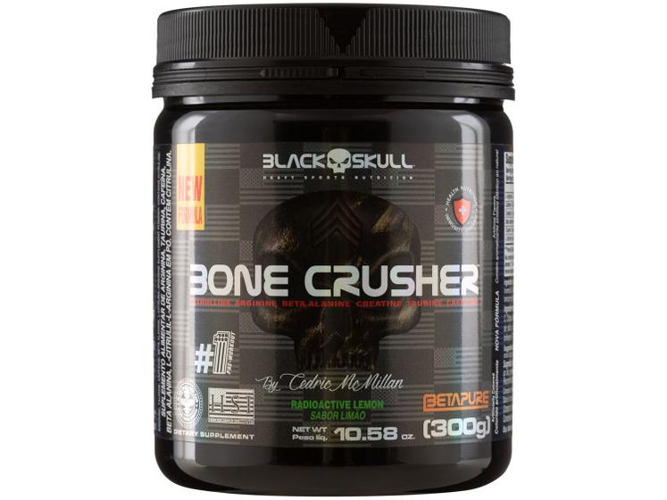 Pré-Treino Black Skull By Cedric McMillan - Bone Crusher 300g Limão - Pré Treino - Magazine Luiza
