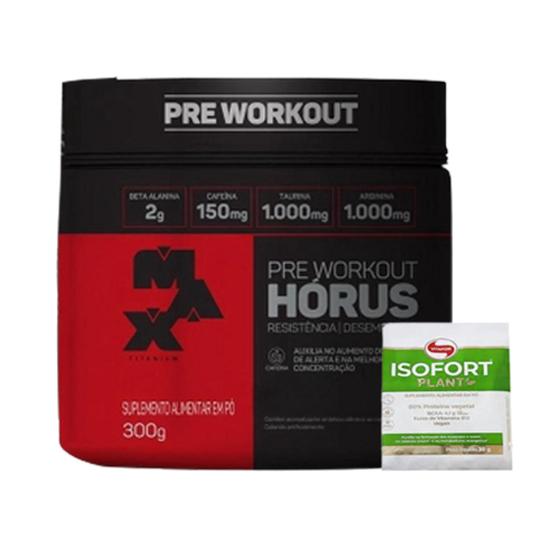 Pré Treino Horus 300g Pote + Sachê Whey Vitafor - Max Titanium - Pré ...