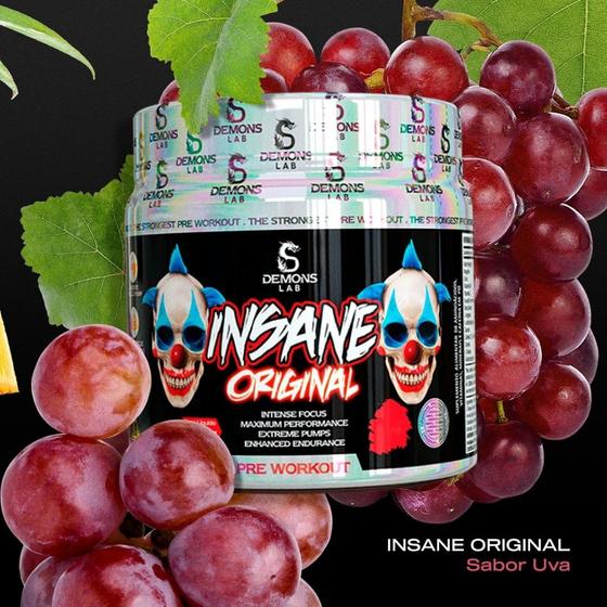 PRÉ TREINO INSANE ORIGINAL GRAPE (300g) - Demons Lab - Pré Treino ...