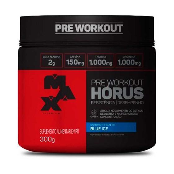 Pré-Treino Max Titanium Hórus Pote 300g - Supley - Pré Treino ...