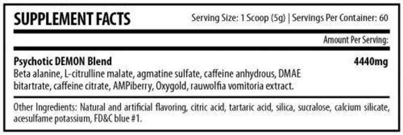 Pré Treino Psicotich Demon Black 300g - Demons Labs - Demons Labz - Pré ...
