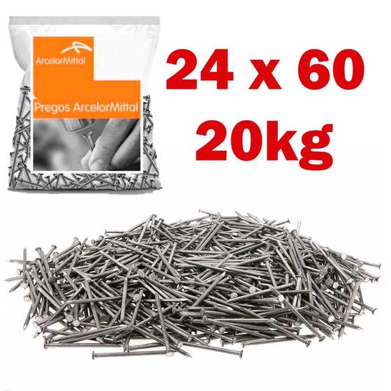Prego com cabeça 24x60 20kg arcelormittal - BELGO ARCELOR MITTAL ...