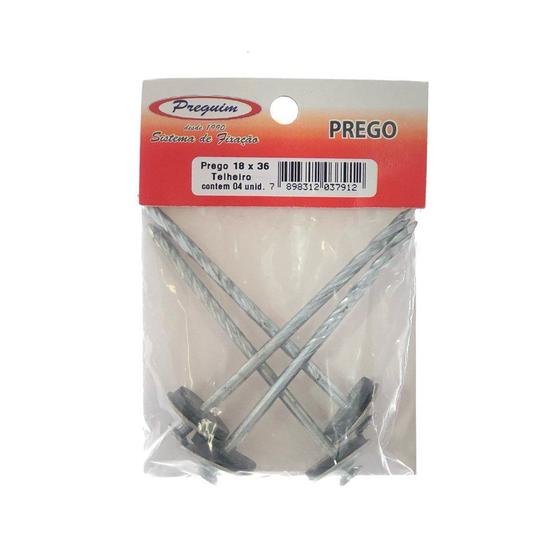 Prego Telheiro Preguim Galvanizado 18x36 Cartela Com 04 Pecas 7912 - Prego - Magazine Luiza