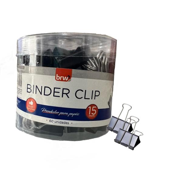 Prendedor De Papel Binder Clip 15mm Caixa Com 60 Unidades - BRW ...