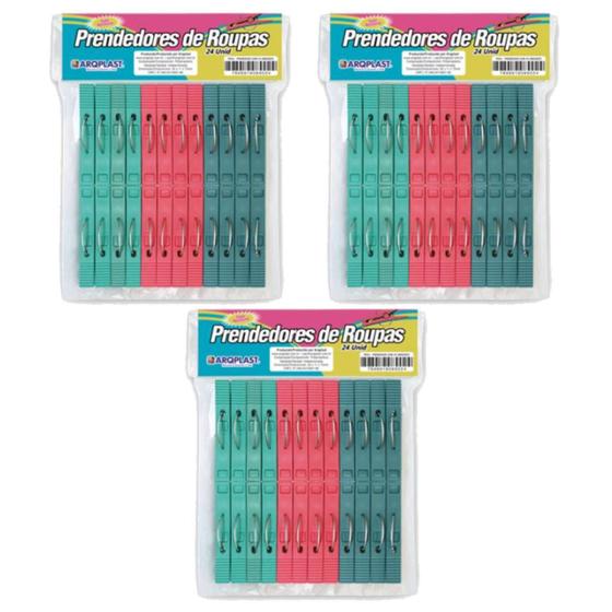 Prendedor de Roupas 72 Unidades Mordida Forte Resistente - Arqplast ...
