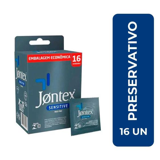 Preservativo Camisinha Jontex Sensitive Caixa Embalagem Economica 16 ...