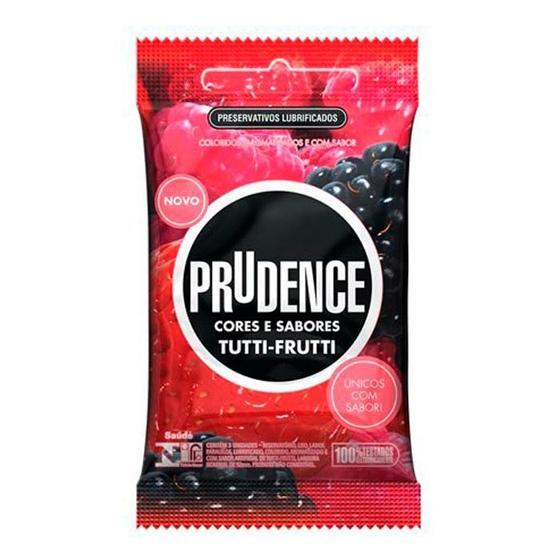 Preservativo prudence cor e sabor tutti - fruti c/3 uni - DKT ...