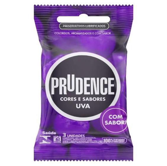 Preservativo Prudence Cores E Sabores Uva - 3 Unidades - Preservativo ...