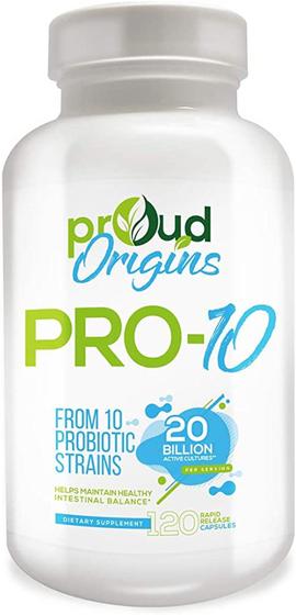 Pro-10 Probiótico 20 Bilhões Proud Origins 120 Cápsulas - Lactobacilos ...