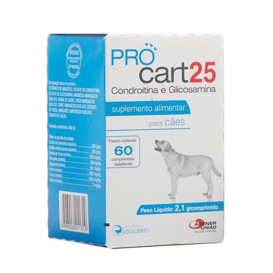 Procart 25 com 60 Comprimidos - Agener - Vitaminas e Suplementos para ...