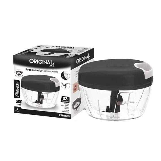 Processador Manual de Alimentos Cook Preto 500ml - Original Line ...