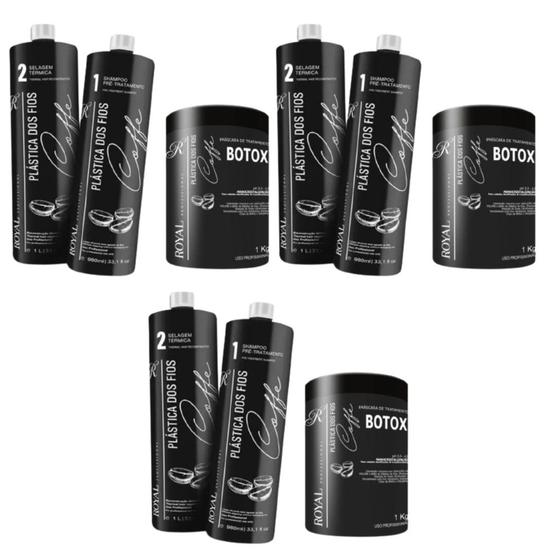 Progressiva 3 Kit Plástica dos Fios Café Royal + 3 Botox - Royal ...