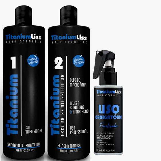 Progressiva Titaniumliss + Liso Obrigatório Protetor Térmico - Titanium ...