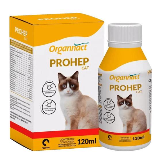 Prohep Cat 120mL Protetor Hepático Gatos Organnact - Vitaminas e ...