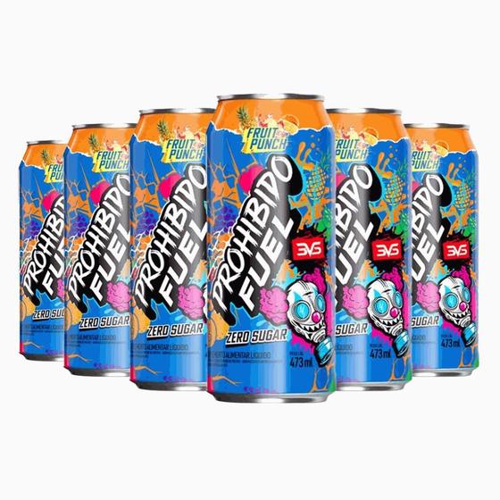 Prohibido Fuel Pré-Treino Drink Pack (6 unid. de 473ml) - Sabor: Fruit ...