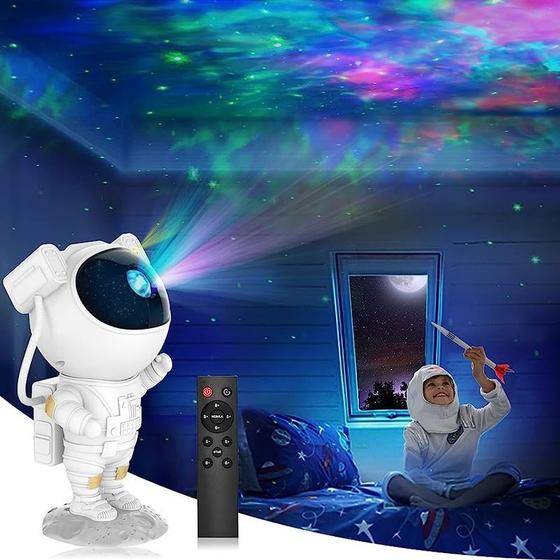 Projetor Astronauta de Galáxia Estrela à laser Nebulosa Céu Infantil ...