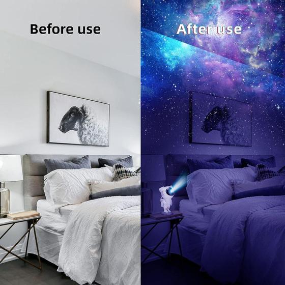 Projetor Astronauta Lua Galaxia Infantil Abajur Led Menino - Galaxy ...