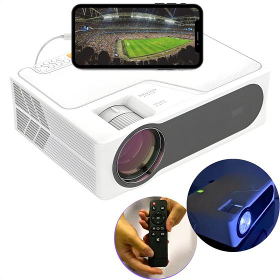Projetor até 140" 7000 Lumens Everycom YG625 HDMI USB Full HD 1080p ...