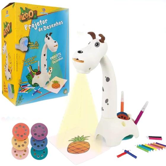 Projetor Infantil Cachorro C/ Canetas e 48 Desenhos Art zoo - Polibrinq ...