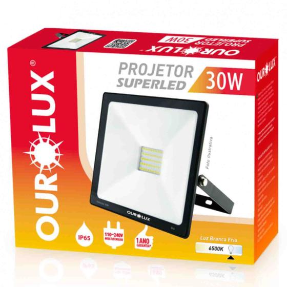 Projetor Refletor Super Led Slim 50w Preto Frio 6500k Ourolux Bivolt - Refletor - Magazine Luiza