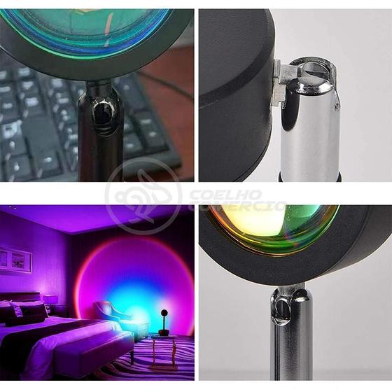 Projetor Ring Light Sunset Fotos Tik Tok Usb Arco Íris Nº4 - Smart ...