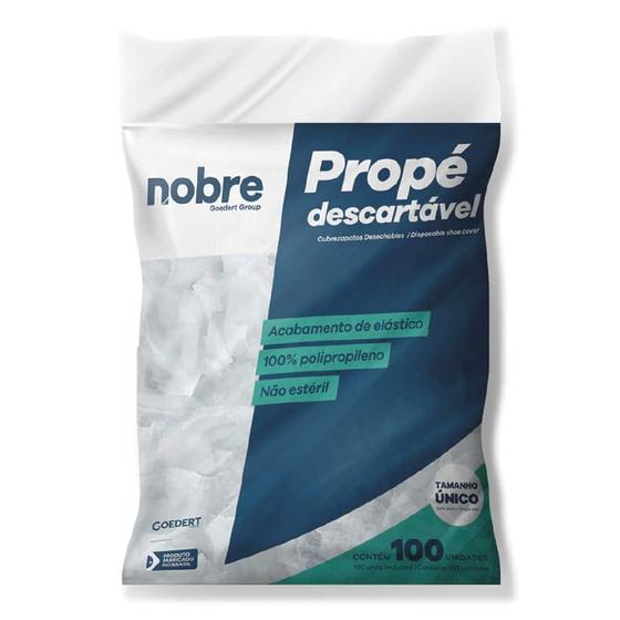 Prope sapatilha descartavel em TNT sanfonado 15gr (pacote c/ 100unid ...