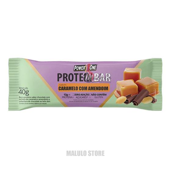 Protein Bar Power One Caramelo Com Amendoim 40g - Barra de Proteína ...