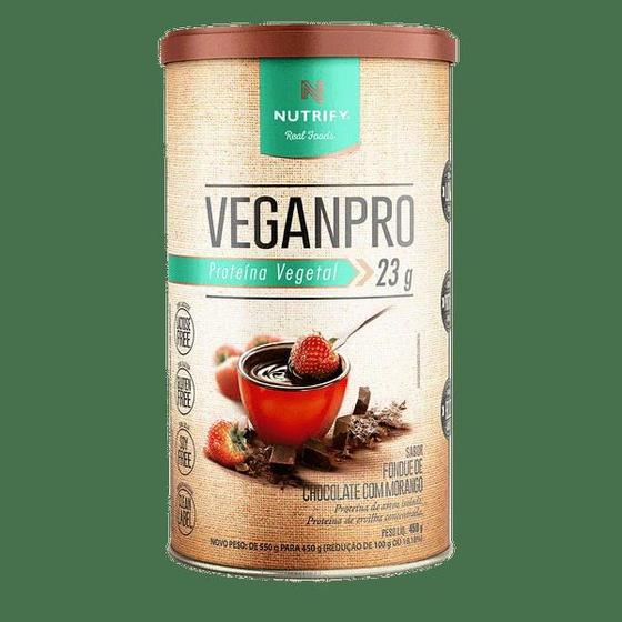 Proteína Vegana Veganpro Fondue de Chocolate Nutrify 450g - Proteína de Arroz - Magazine Luiza