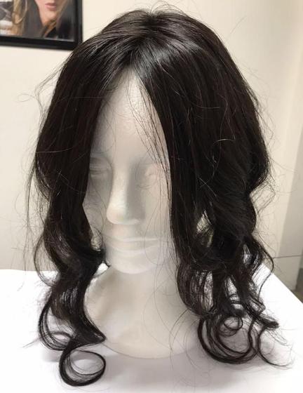 Prótese Clousure Humano 45cm ondulado Topo Cabeça - MEGA HAIR E ...