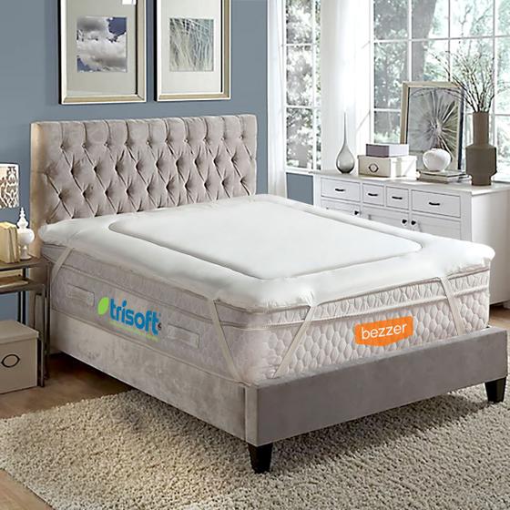 Protetor Colchão PillowTop Casal Petfom Antimofo Umidade Fibra Hipoalergênica Não Amassa ...