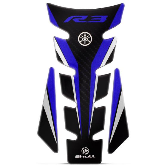 Protetor De Tanque Resinado Yamaha YZF R3 Adesivo Tank Pad Fibra de ...
