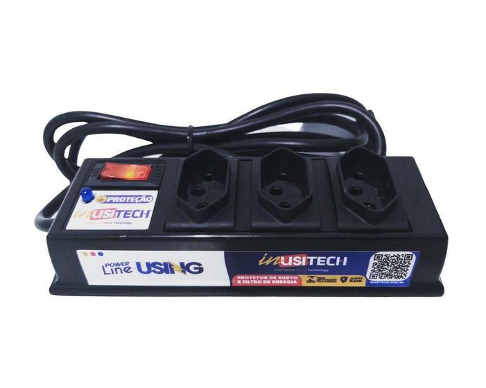 Protetor Filtro Dps Anti Raio - Power Line Using 3 Tomadas R ...